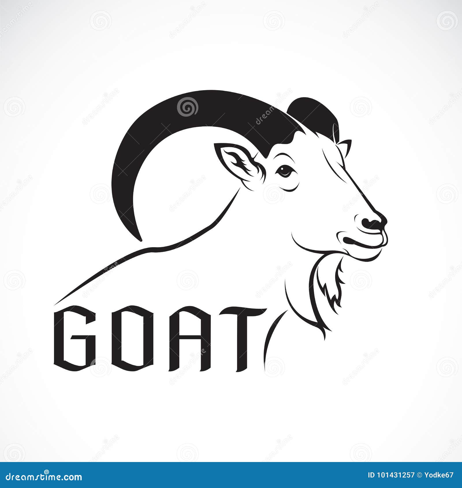 Vector of a Goat Design on a White Background. Animals. Stock Vector ...