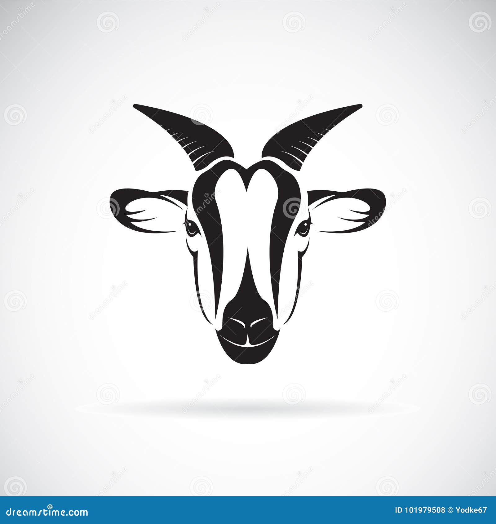 Vector Of A Goat Design On A White Background. Animals. | CartoonDealer ...