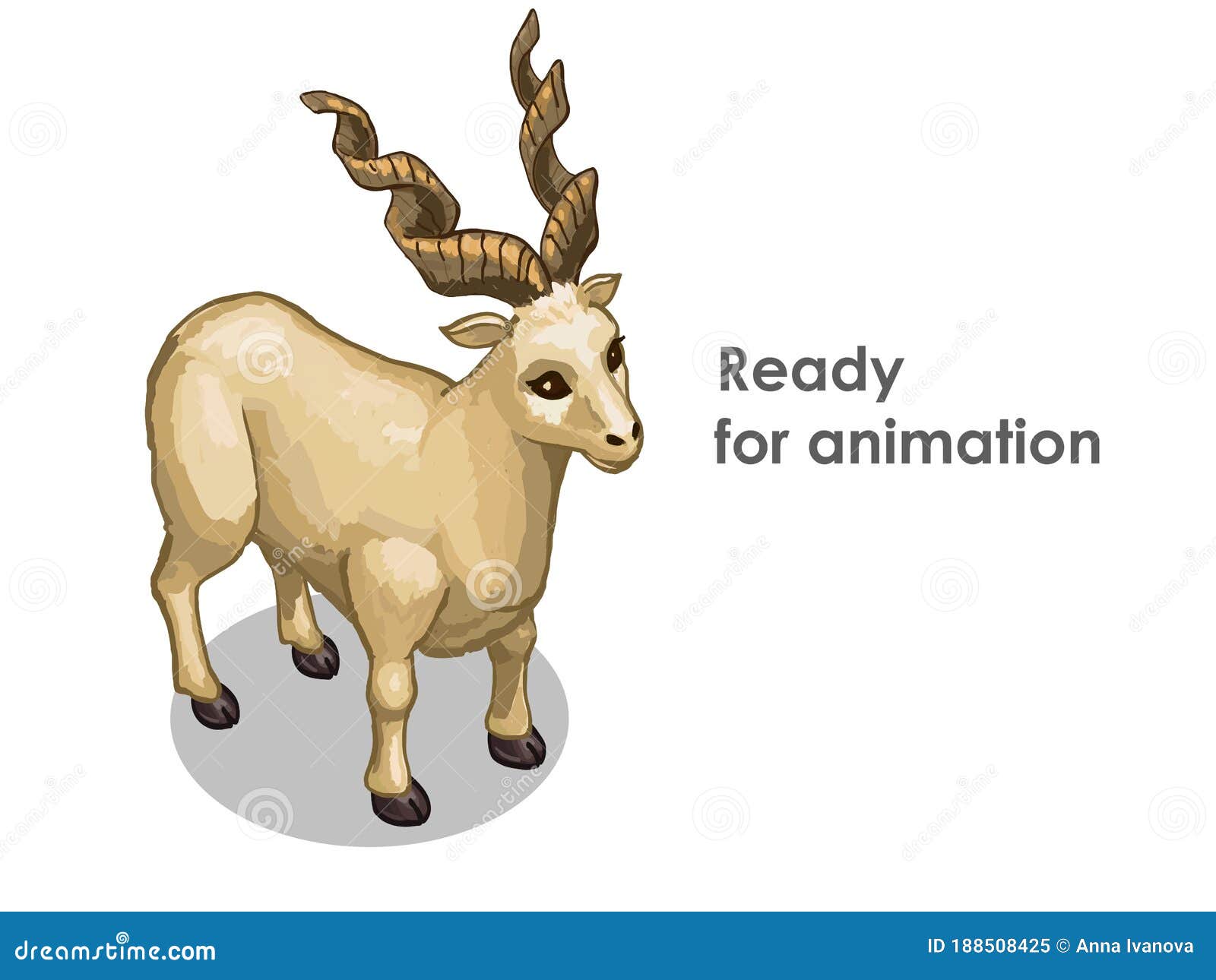 Vector Goat. Ready for Game Animation Stock Vector - Illustration of ...