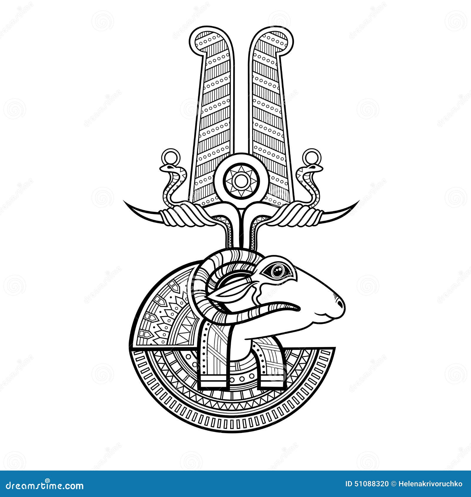 Khnum Egyptian God Symbol