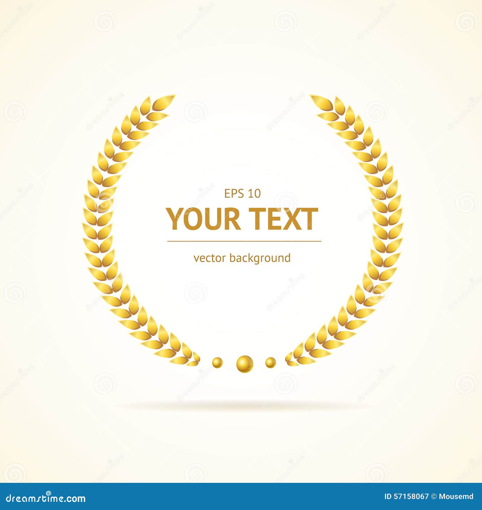 Vector gold award wreaths stock vector. Illustration of crown - 57158067
