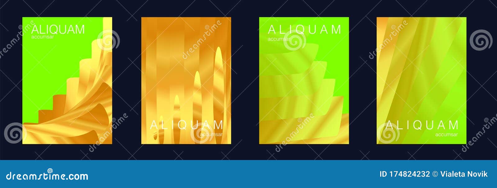 Vector gold covers. stock vector. Illustration of cover - 174824232