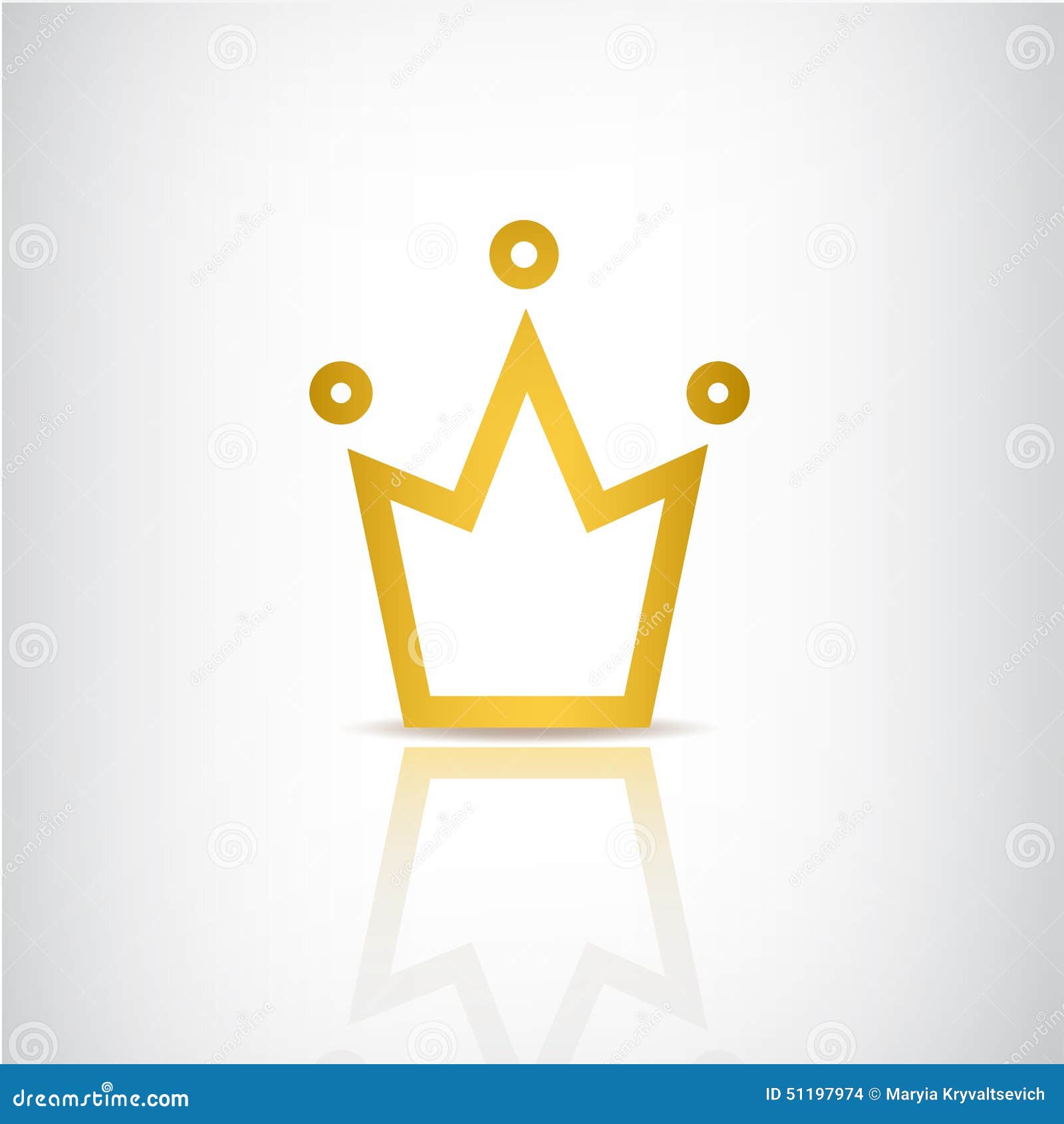 Vector gold crown icon stock vector. Illustration of gold - 51197974