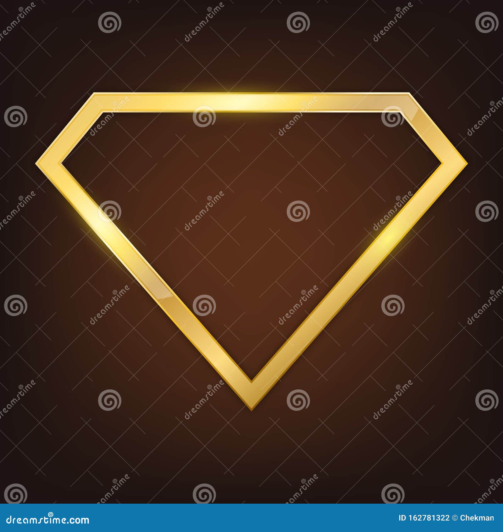 Vector gold diamond icon stock illustration. Illustration of shape ...