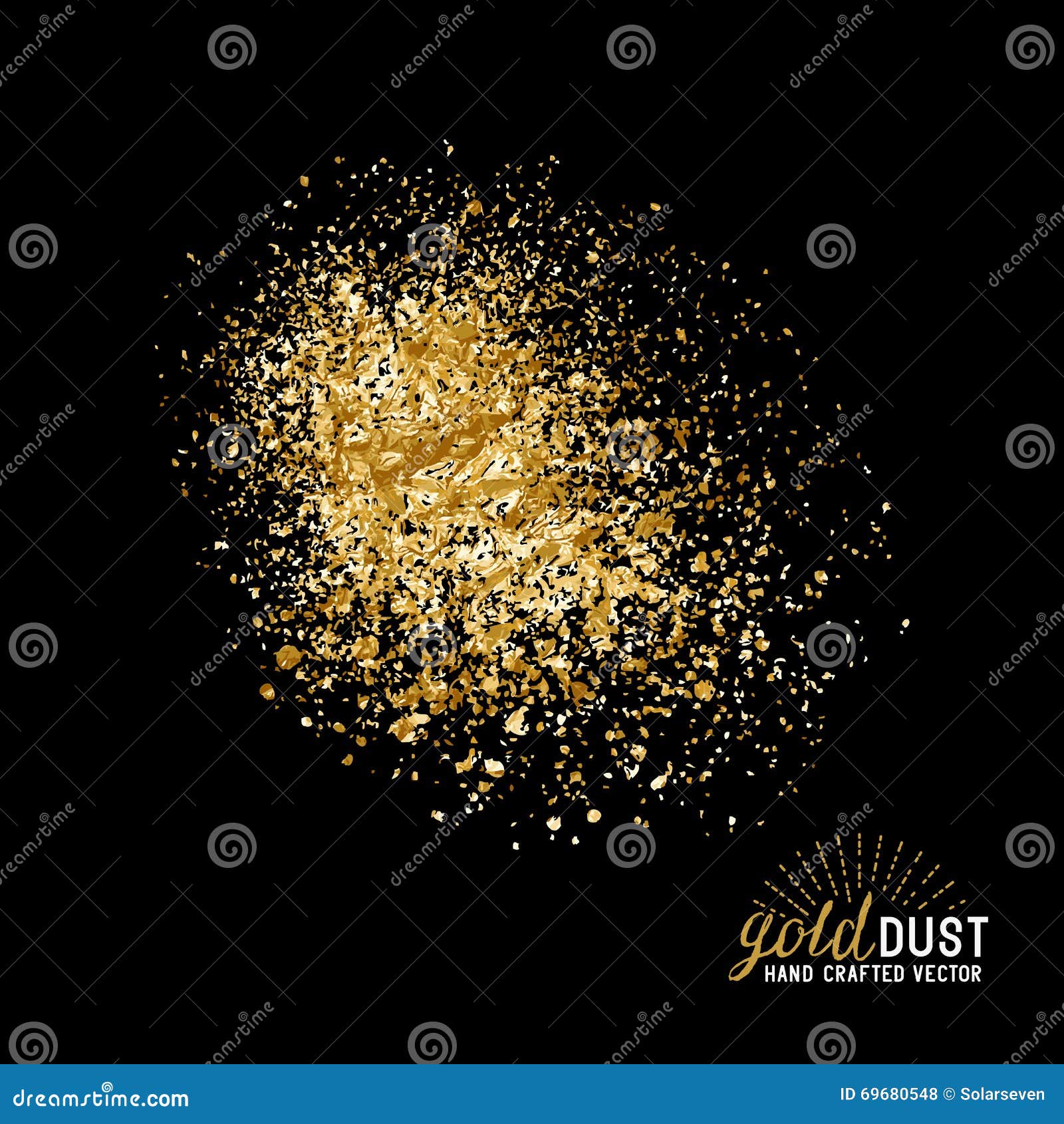 Vector Gold Dust stock vector. Illustration of dust, 24ct - 69680548