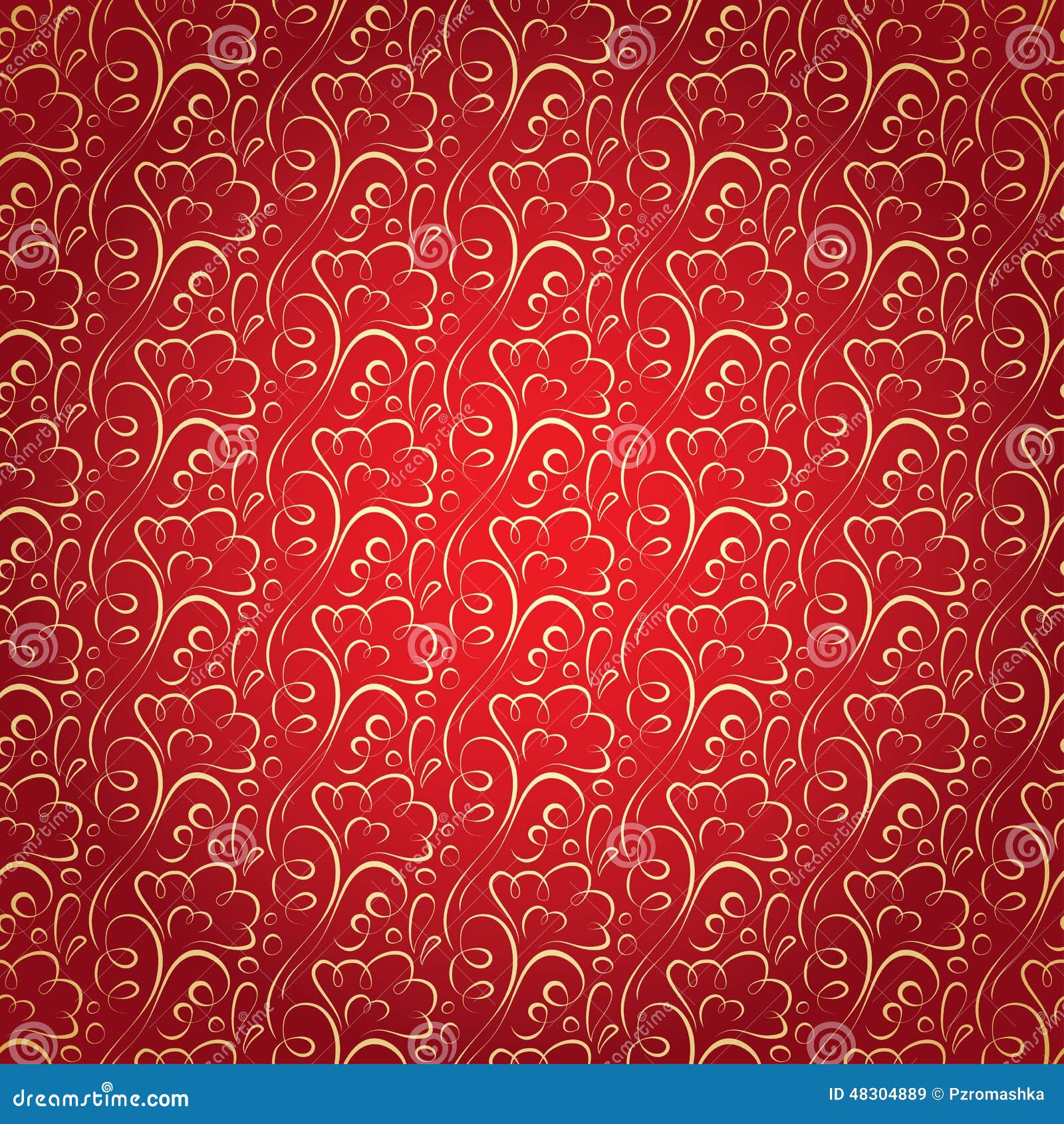 Vector Gold Floral Pattern on Claret Celebratory Background. Stock ...