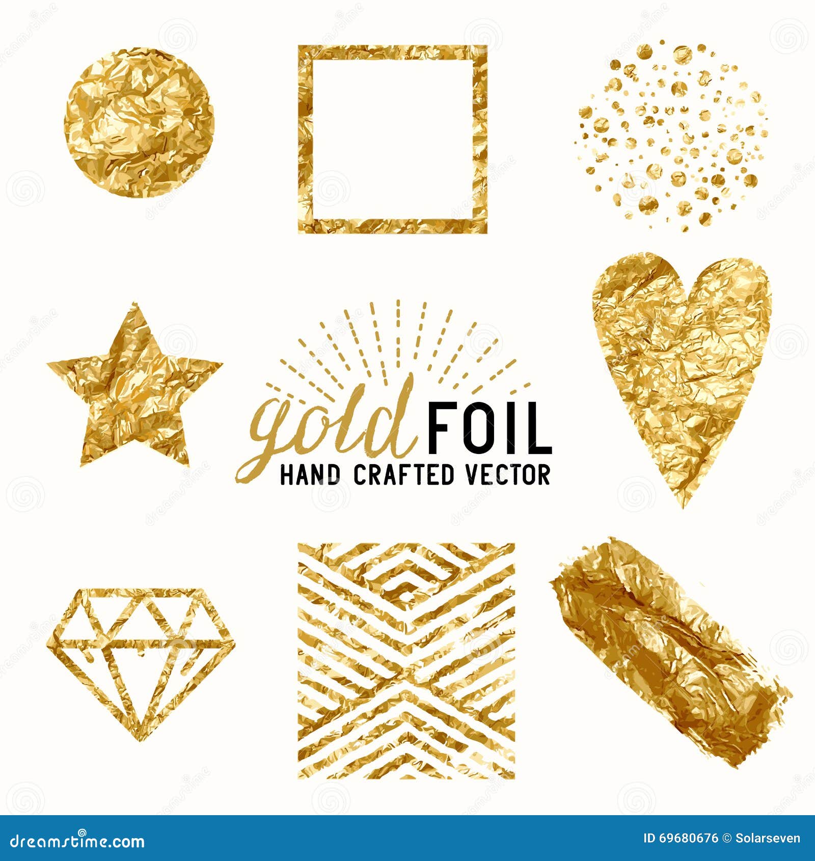 Vector Gold Foil Effect Set Stock Vector - Illustration of foil ...