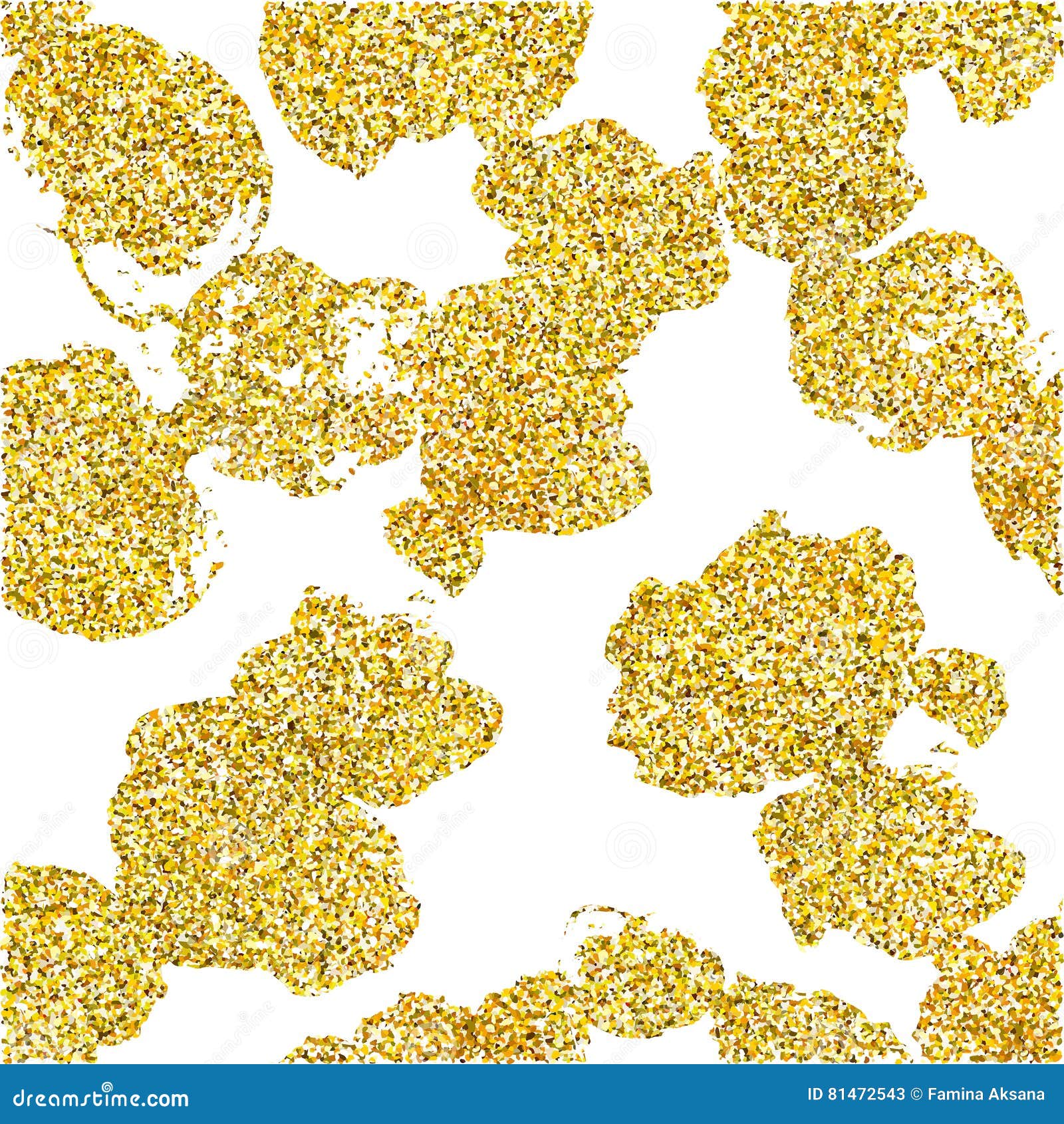 Vector Gold Glitter Seamless Pattern Stock Illustration - Illustration ...