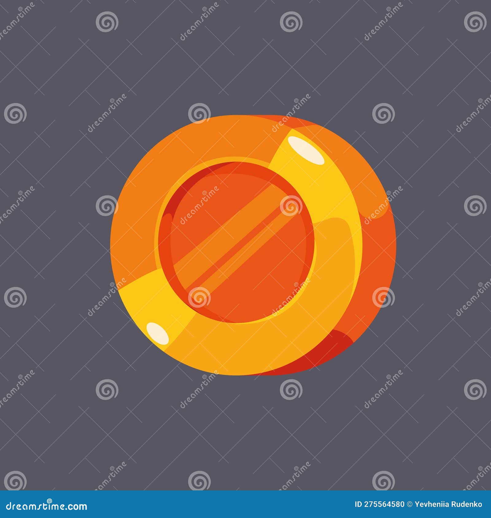 Vector Gold Glossy Coin Icon, Money for Game Stock Vector ...