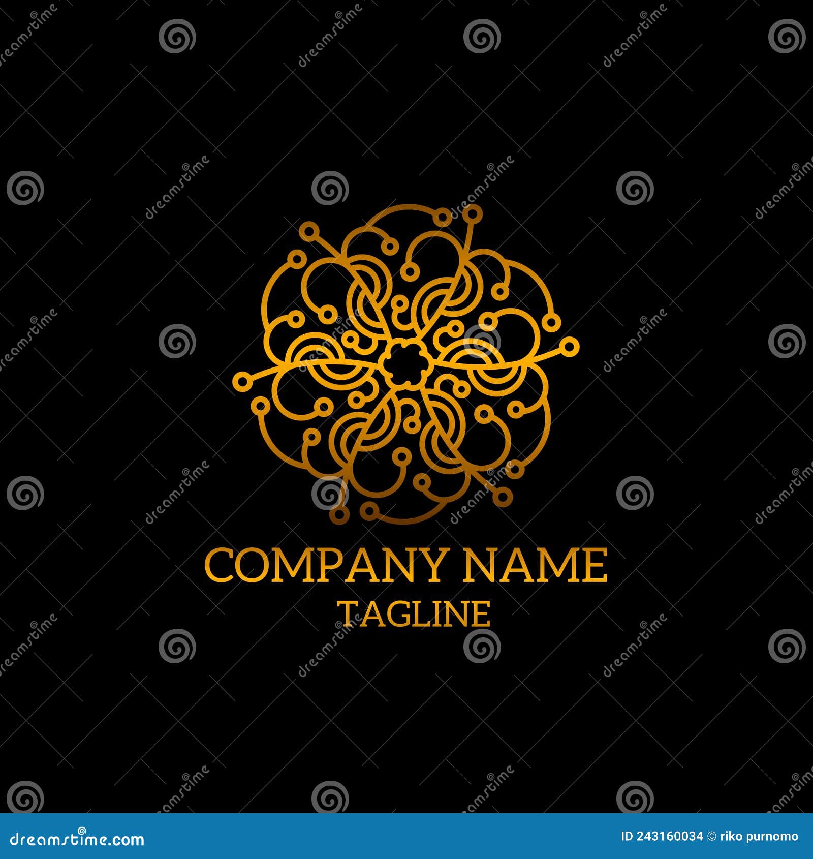Vector Gold Gradient Design Logo Stock Vector - Illustration of icon ...