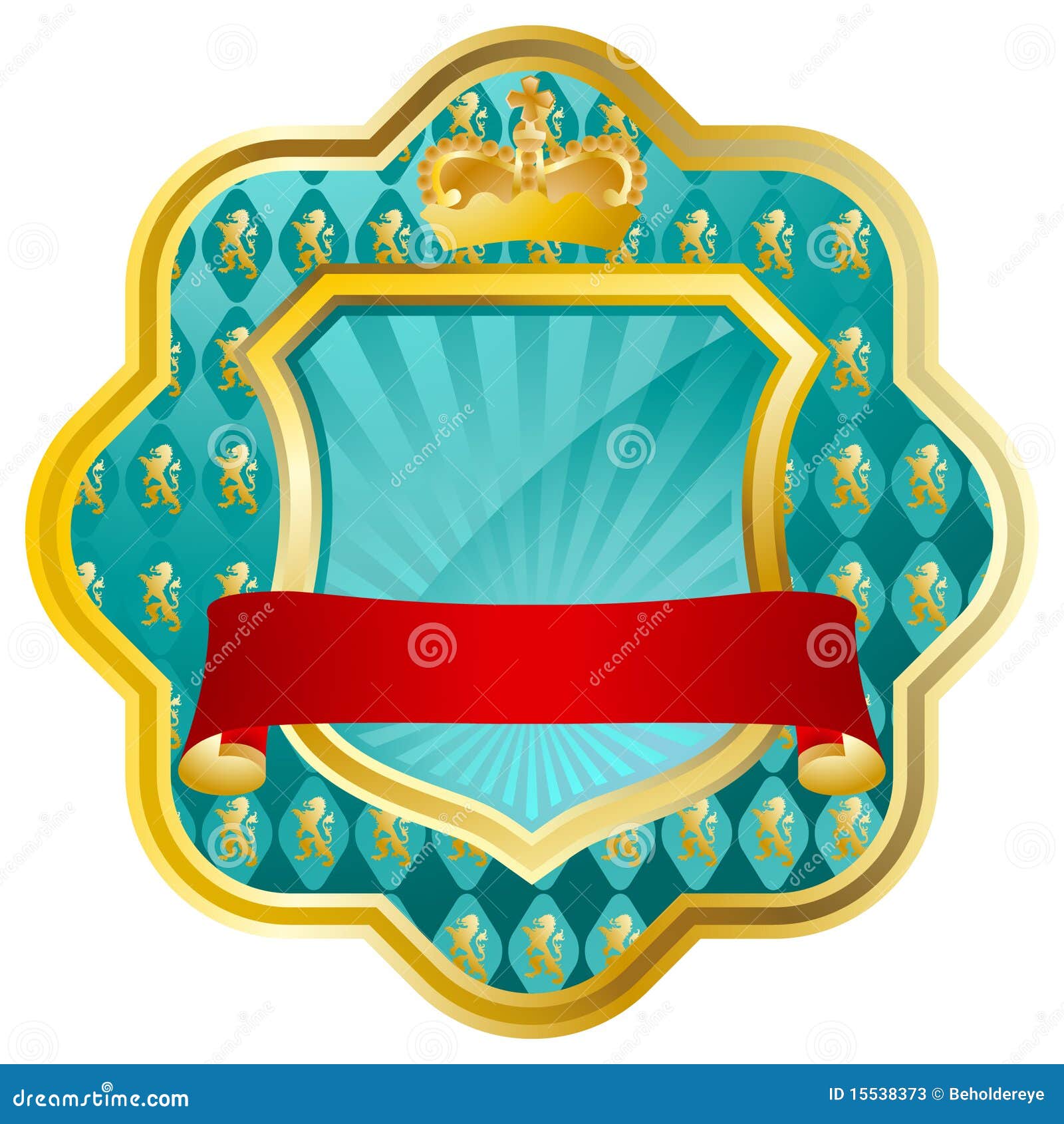 Vector Gold Heraldic Symbol Stock Vector - Illustration of celebration ...