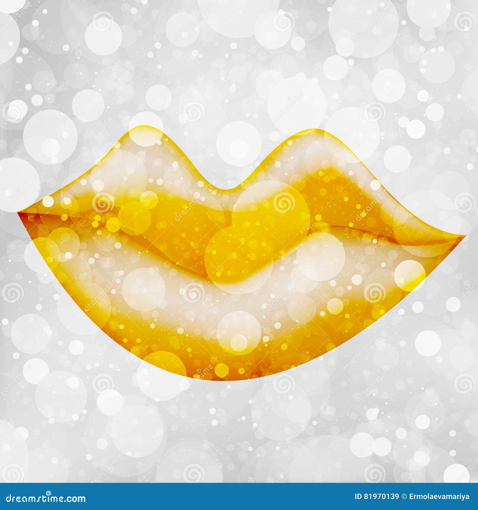 Vector gold Lips stock vector. Illustration of lipstick - 81970139