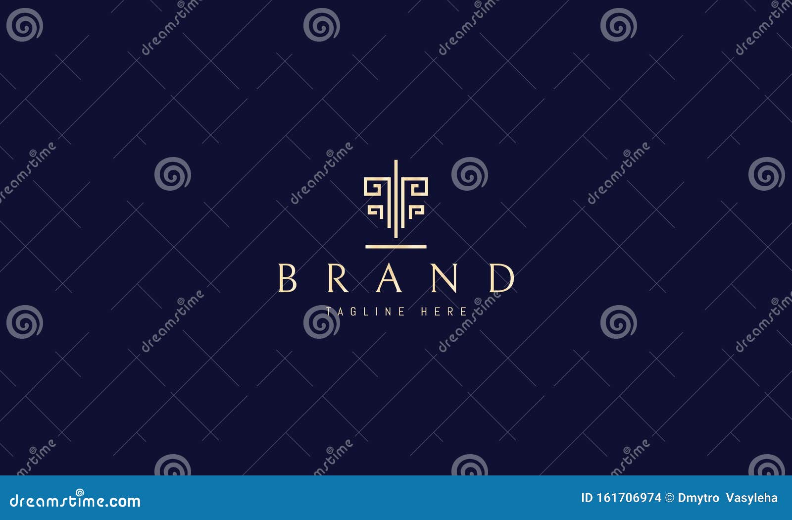 Vector Gold Logo on Which Abstract Image of Greek Columns. Stock Vector ...