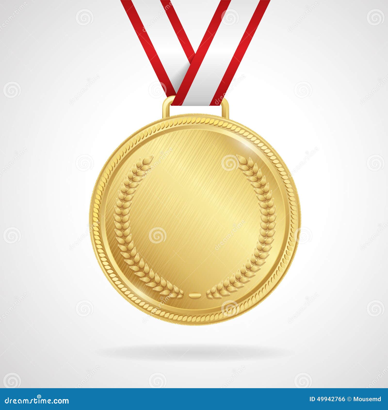 Medal Gold Vector Set, Flat Cartoon Golden Medallion, Award Symbol ...