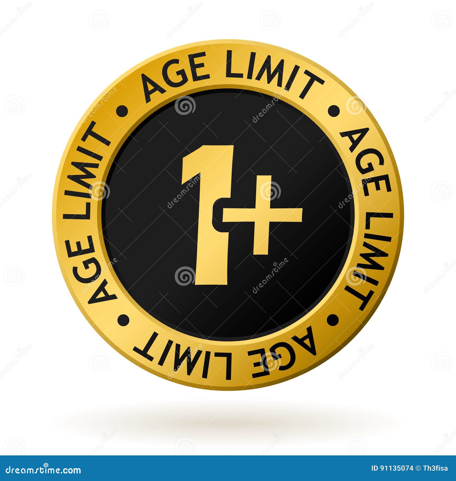 Vector Age Limit Gold Medal Stock Vector - Illustration of label ...
