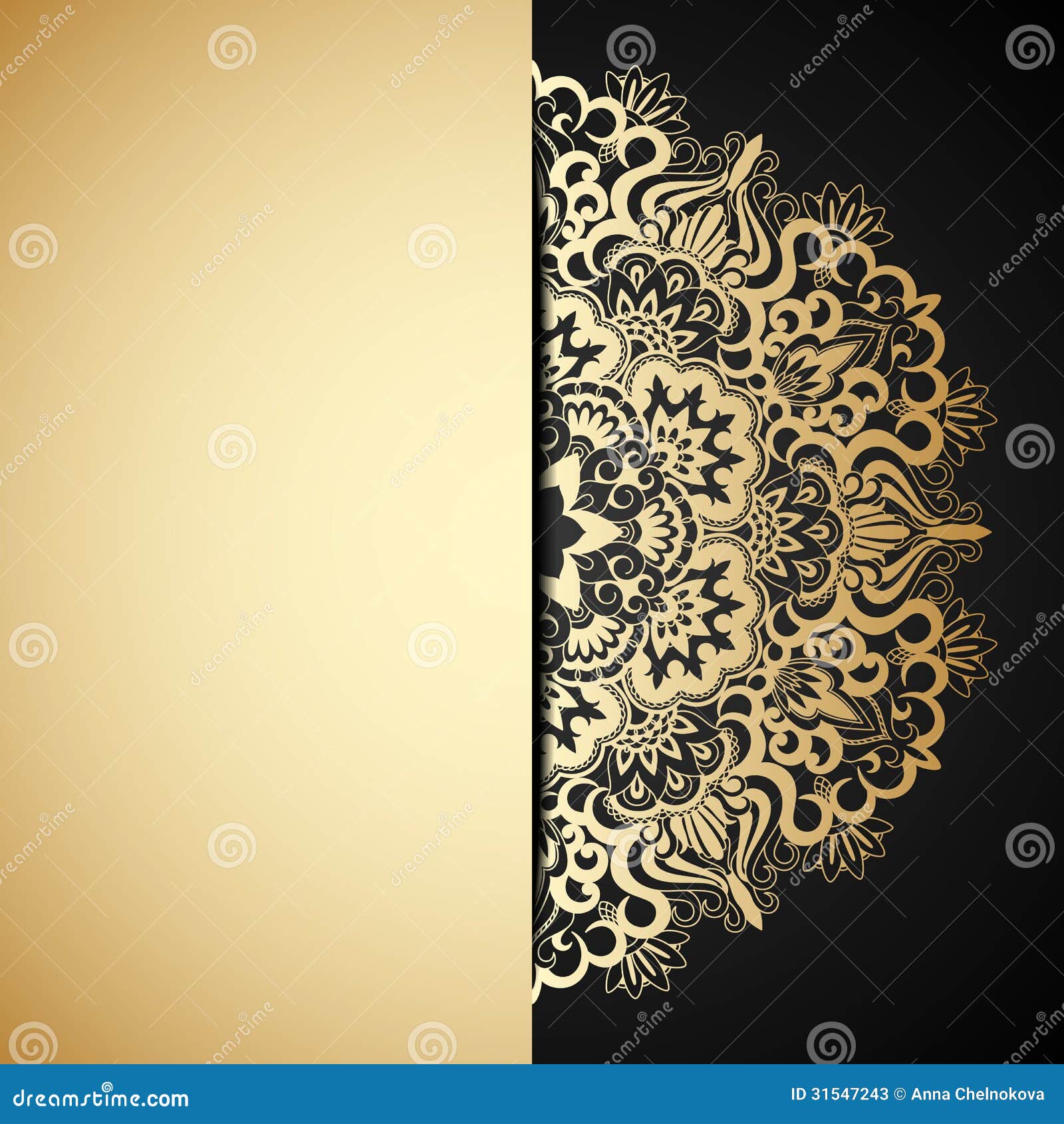 Vector gold ornament. stock vector. Illustration of elegance - 31547243