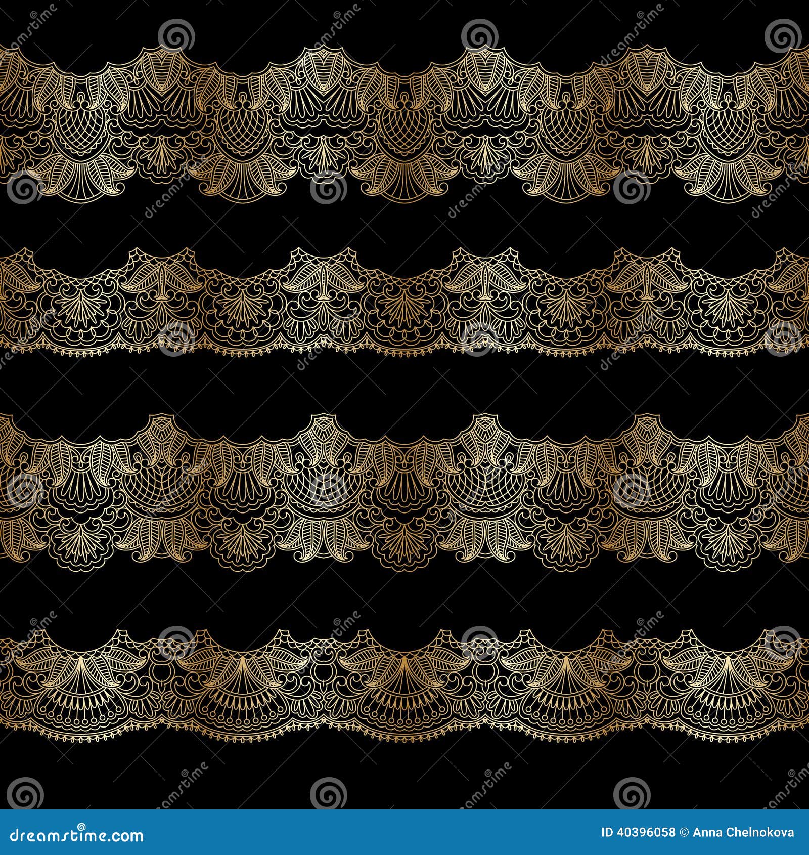 Vector gold ornament. stock vector. Illustration of elements - 40396058