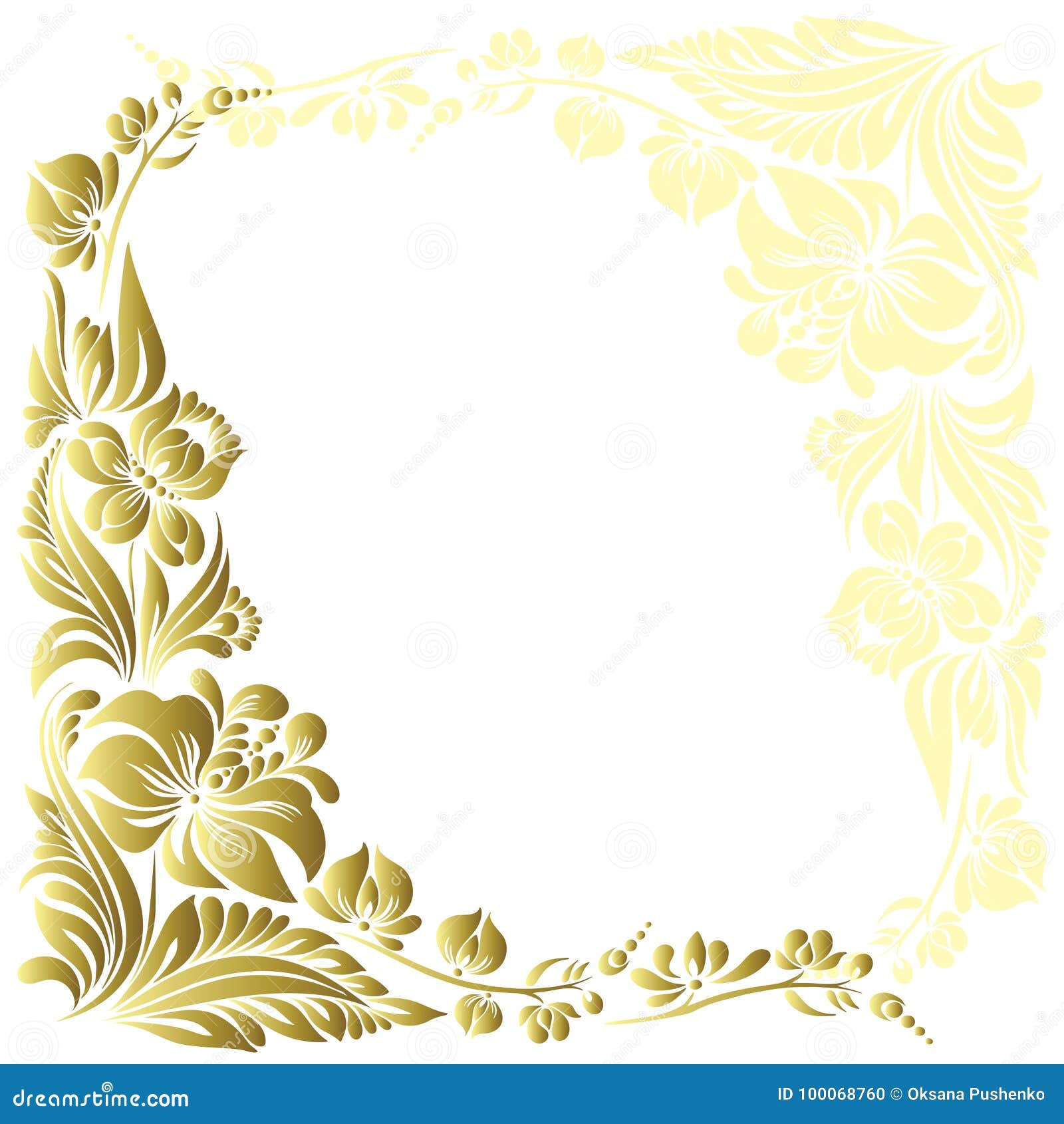 Vector gold pattern stock vector. Illustration of corner - 100068760