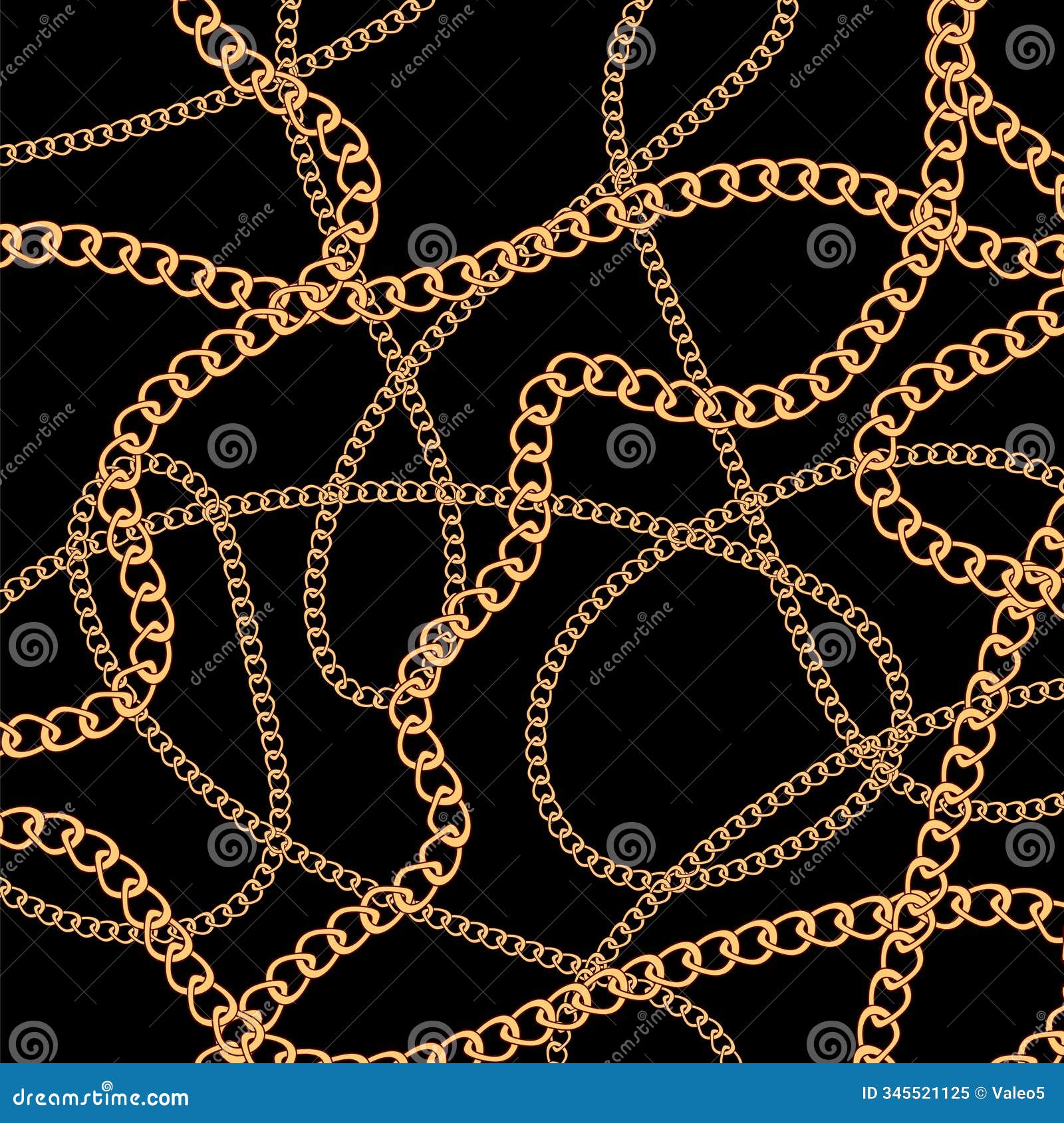 Vector Gold Pattern. Yellow Chain Background Stock Vector ...