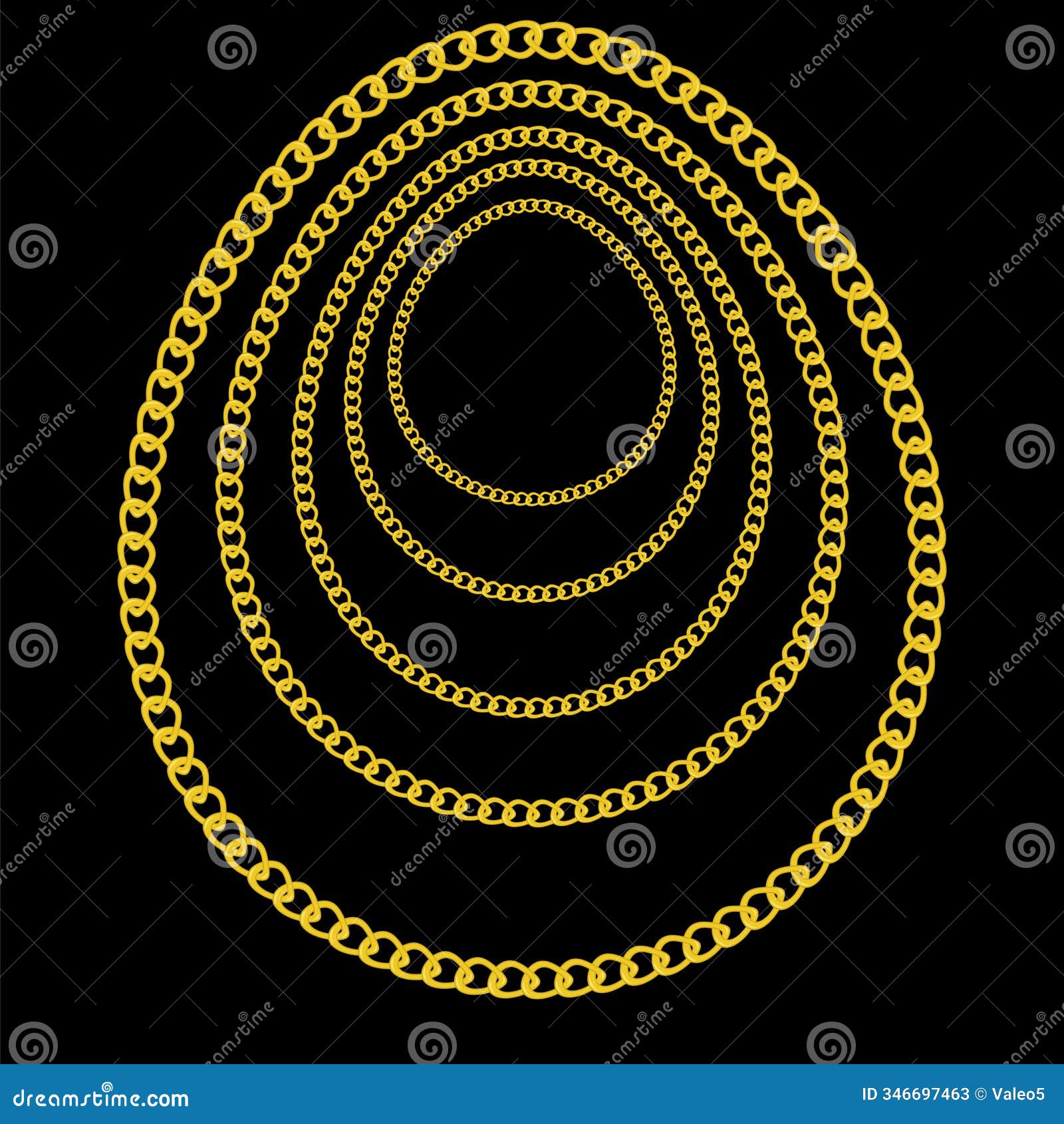 Vector Gold Pattern. Yellow Chain Background Stock Vector ...