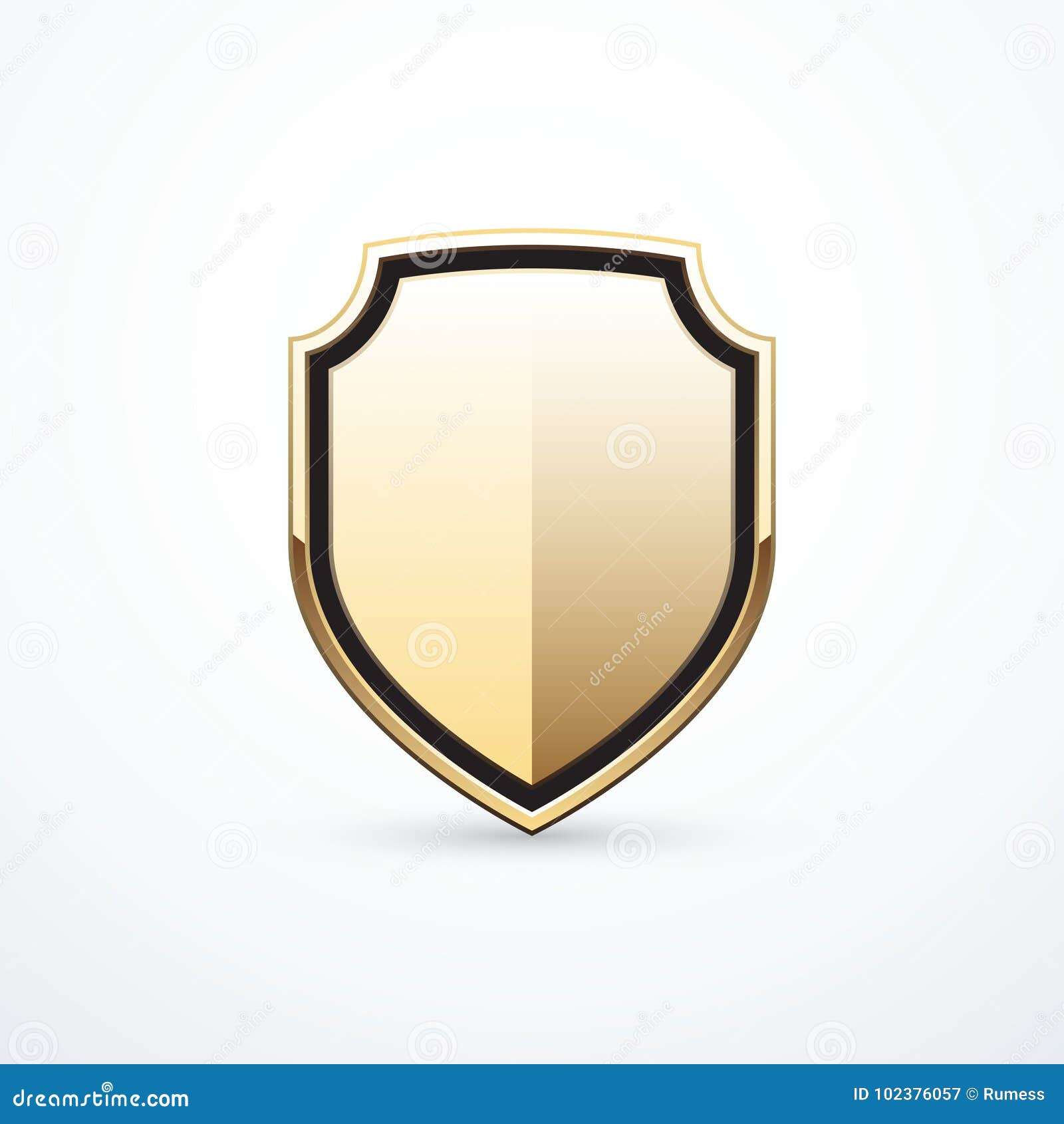 Vector gold shield icon stock vector. Illustration of element - 102376057