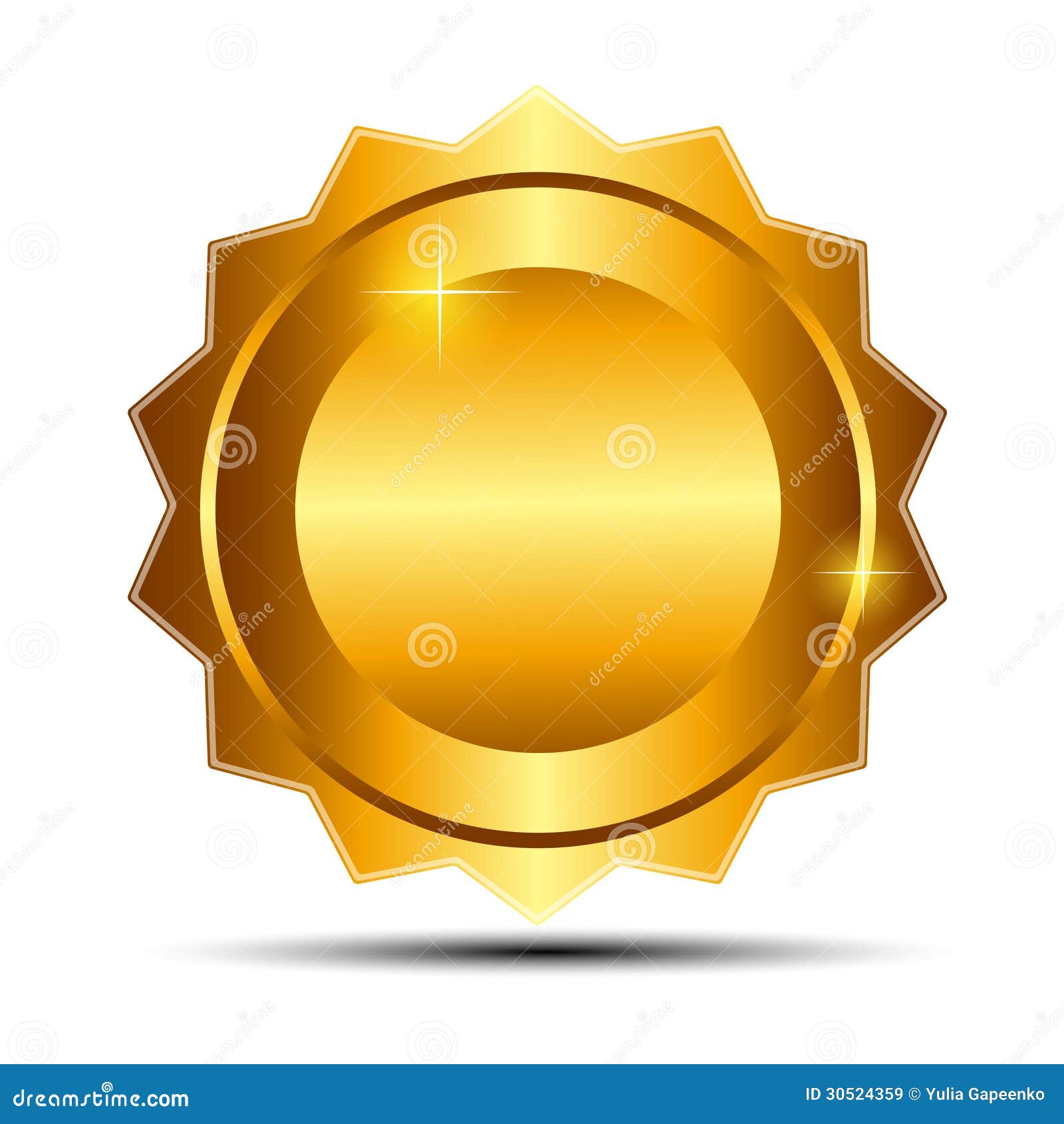 Vector Gold Sign, Label Template Stock Vector - Illustration of ...
