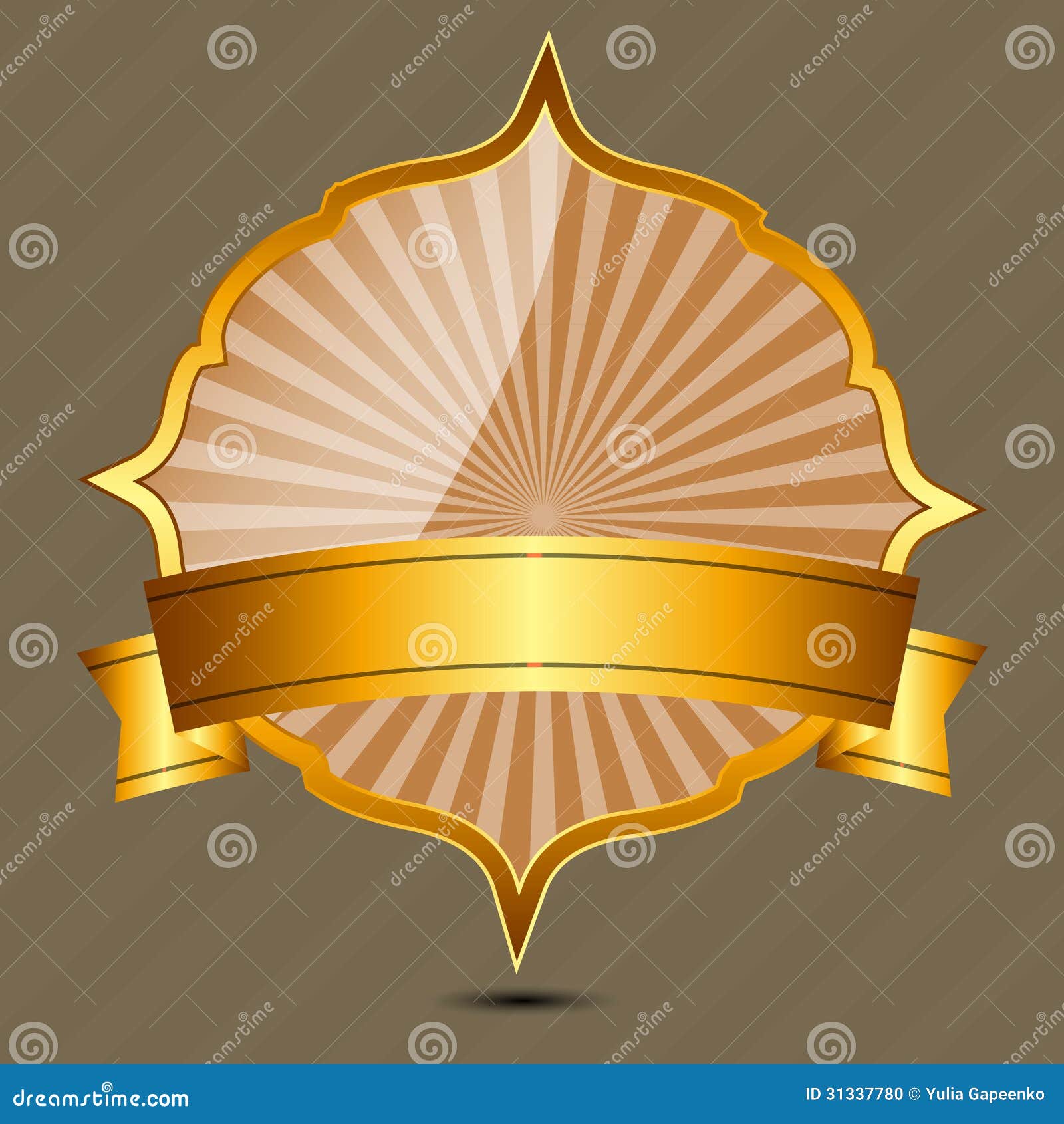 Vector Gold Sign, Label Template Stock Vector - Illustration of icon ...