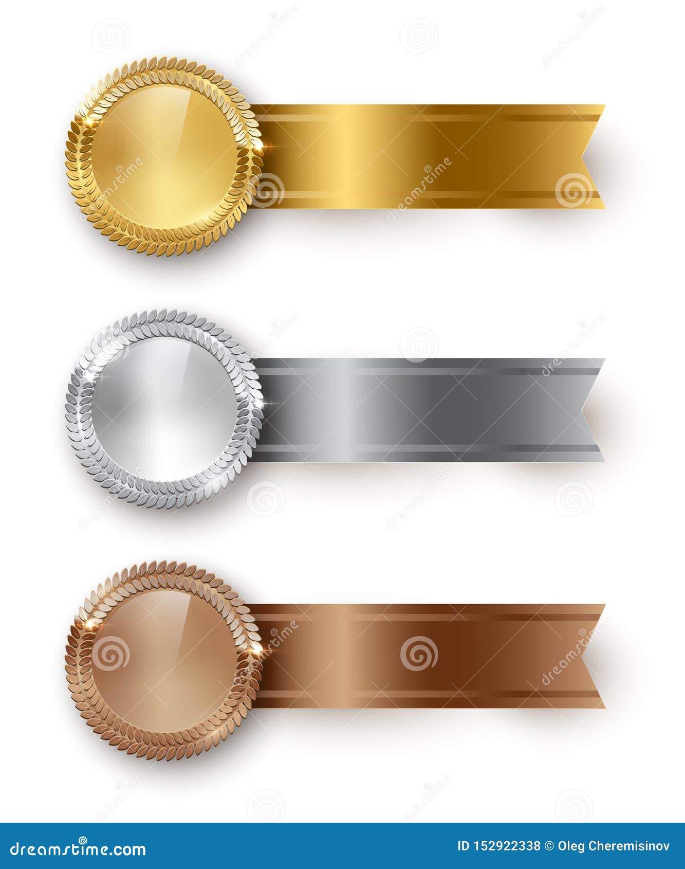 Vector Set Of Gold, Silver And Bronze Coins | CartoonDealer.com #27964047