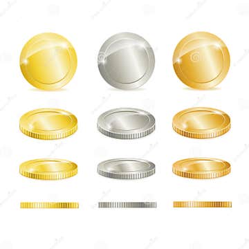 Vector Gold, Silver, and Copper Coins Stock Vector - Illustration of ...