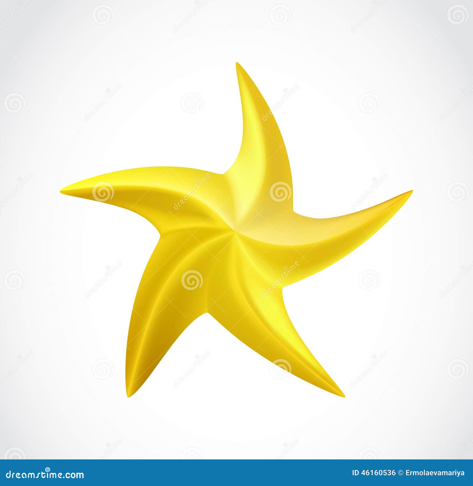 Vector Gold Swirl Star Isolated Stock Vector - Illustration of ...