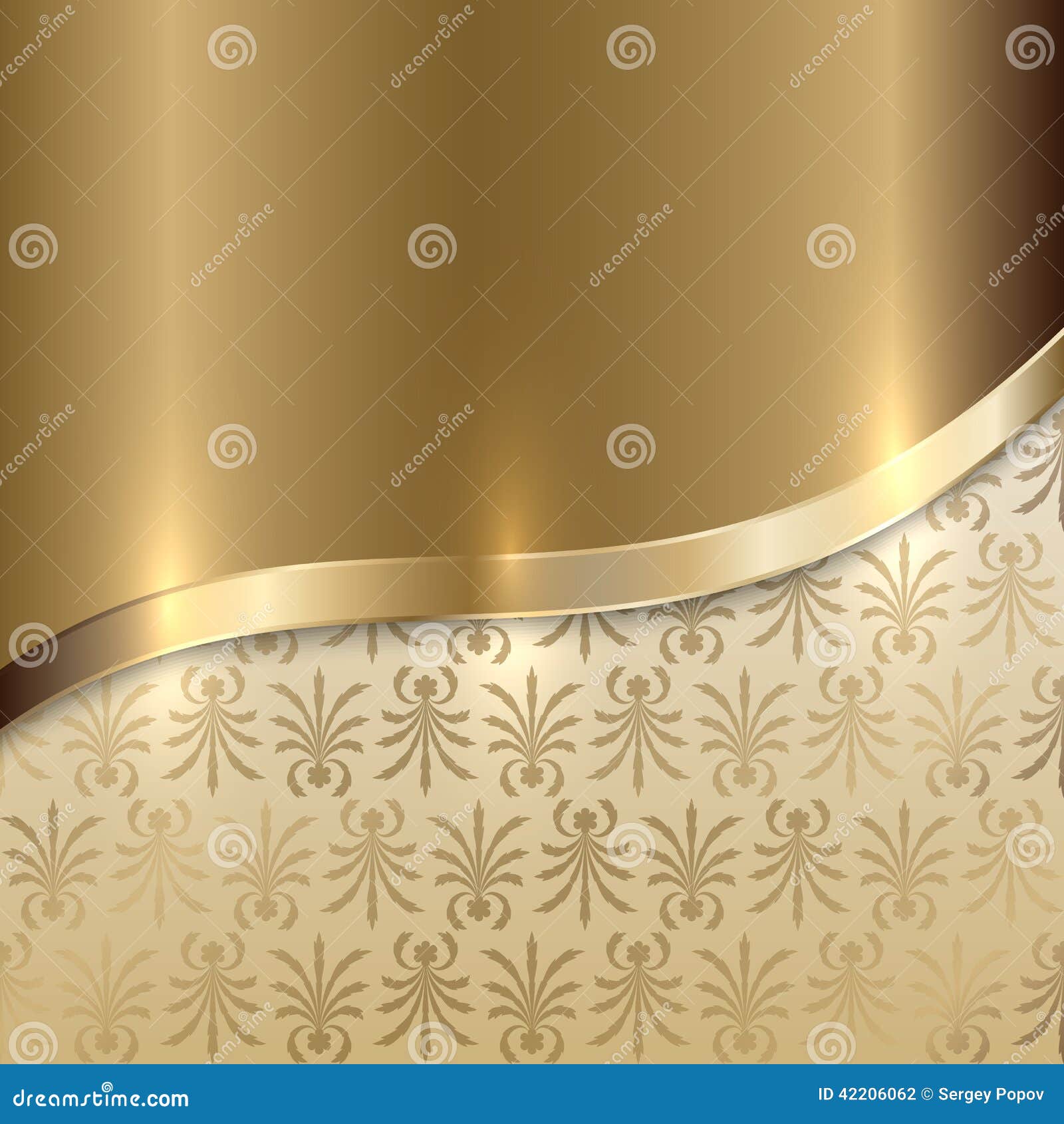 Vector Gold Texture Background with Curve Line and Stock Vector ...