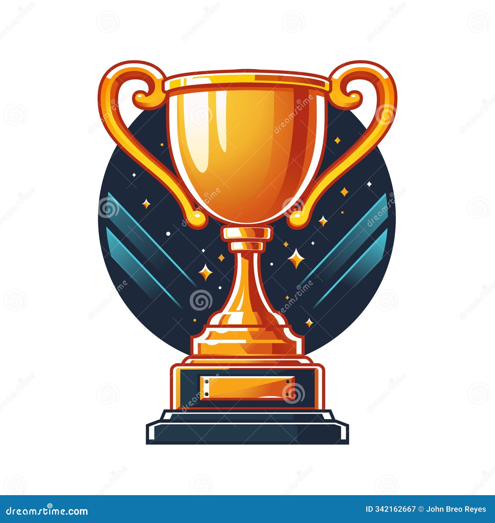 Top Achiever Gold Trophy Cup And Stars On Pink Background Royalty-Free ...