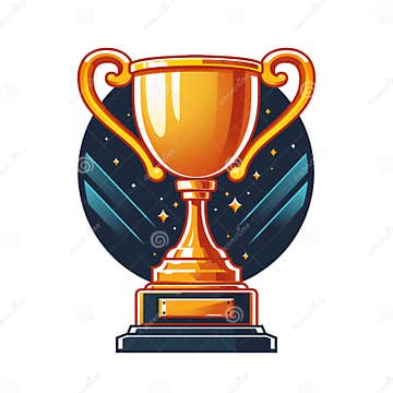 Vector Gold Trophy with Name Plate Stock Vector - Illustration of ...