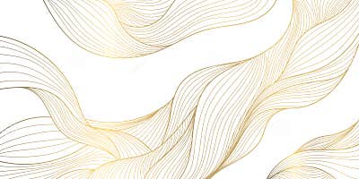 Vector Gold Wave Pattern, Abstract Luxury Background. Elegant Design ...
