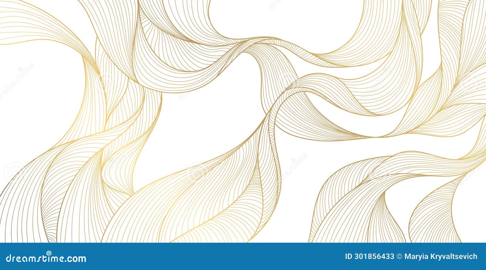 Vector Gold Wave Pattern, Abstract Luxury Background. Elegant Design ...