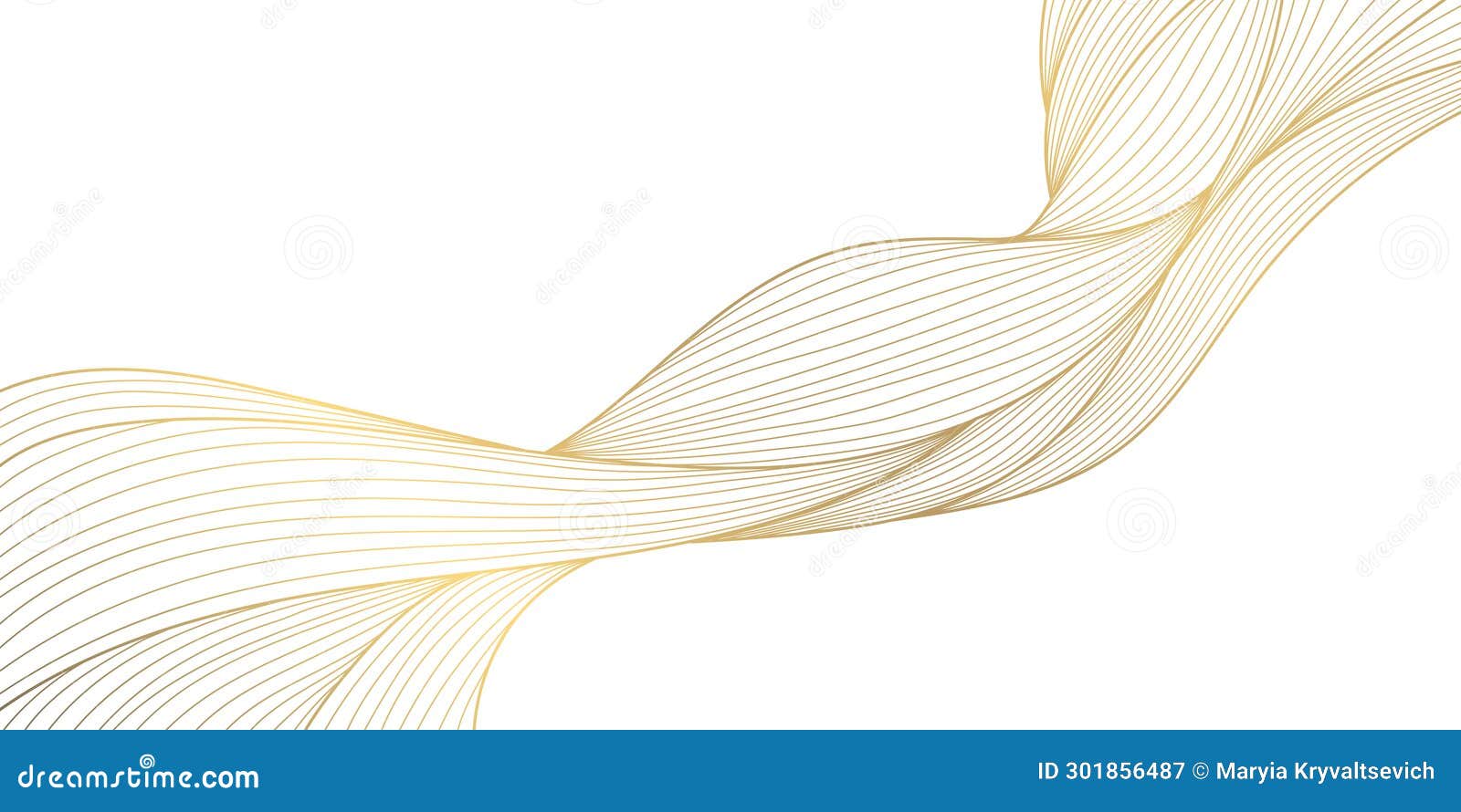 Vector Gold Wave Pattern, Abstract Luxury Background. Elegant Design Element, Curve Premium ...