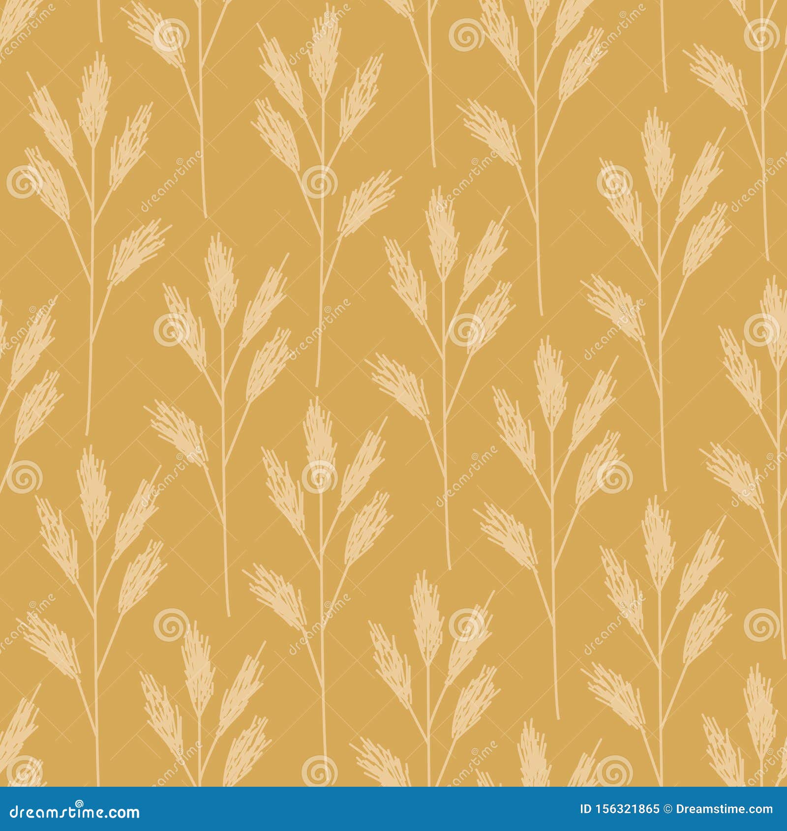 Vector Gold Yellow Abstract Grass Repeat Pattern Stock Vector ...