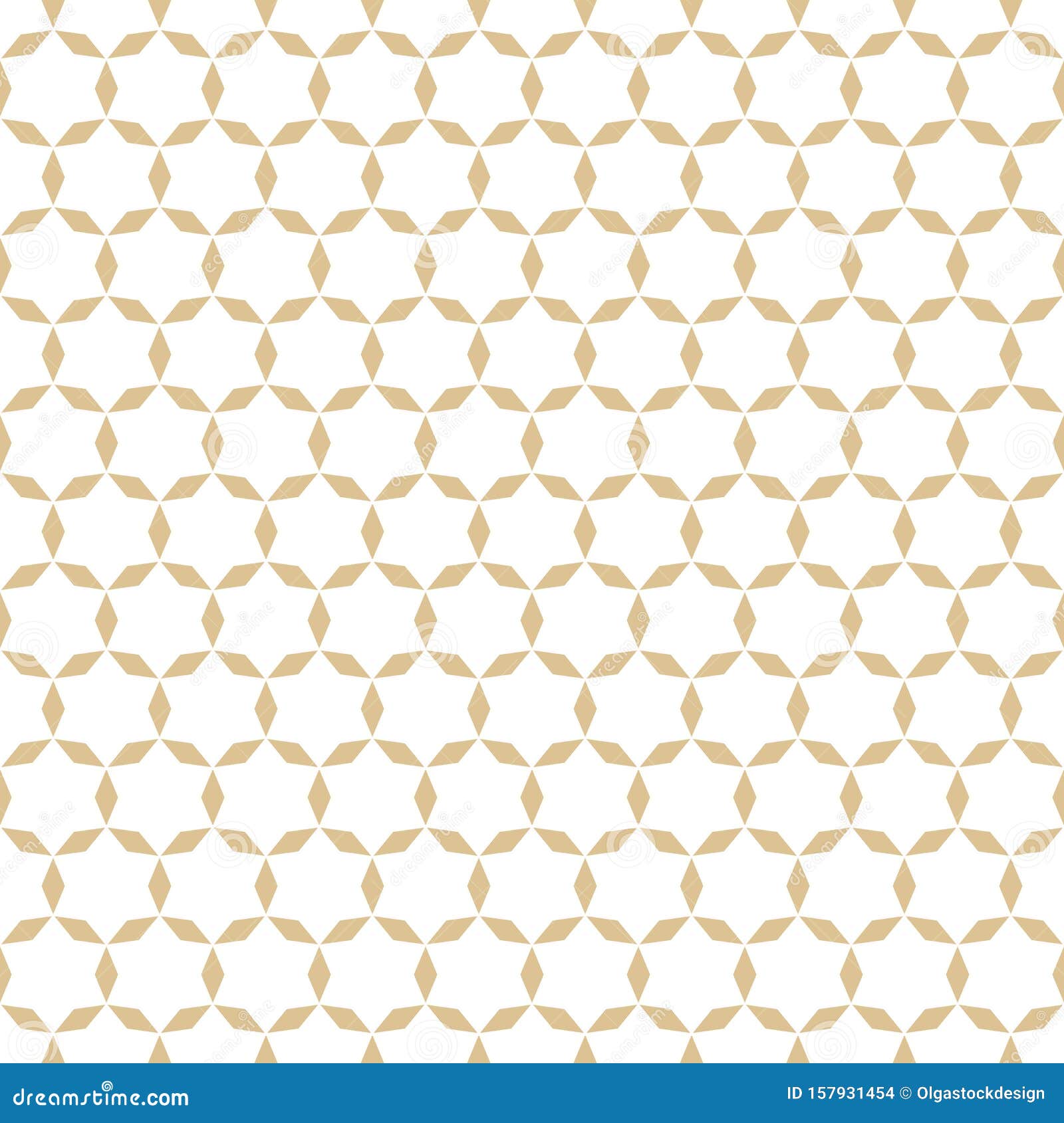 Vector Golden Abstract Seamless Pattern. White and Gold Geometric ...