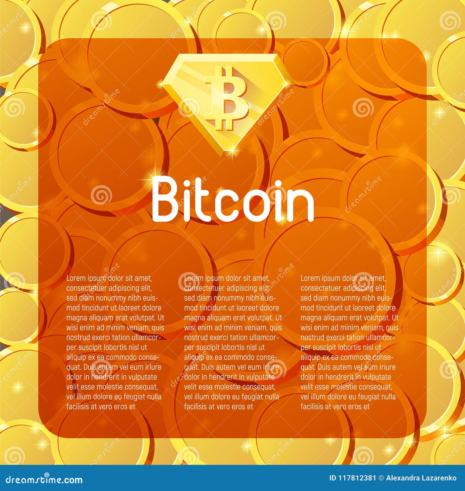 Golden Bitcion Stock Illustrations – 9 Golden Bitcion Stock ...