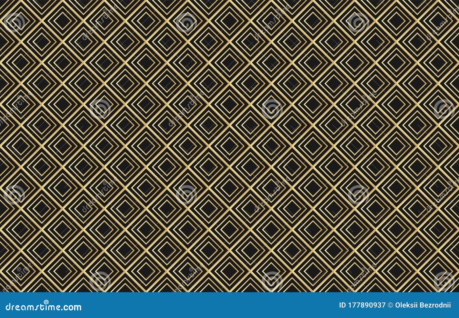 Vector Golden Diamond Seamless Pattern . Stock Vector - Illustration of ...