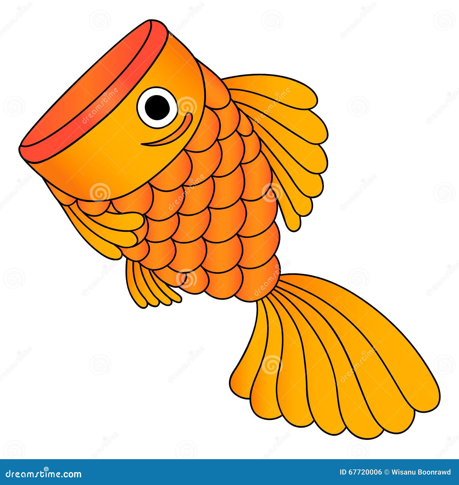 Vector of Golden Fish, Isolated Stock Illustration - Illustration of ...