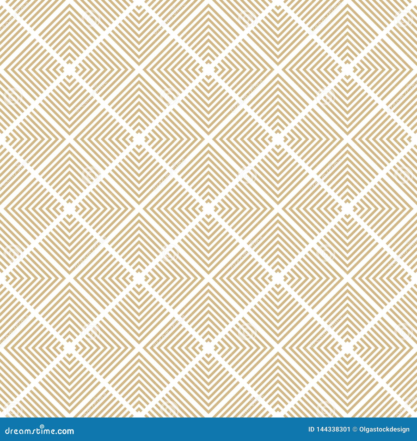 Vector Golden Geometric Seamless Pattern with Squares, Lines, Diagonal ...