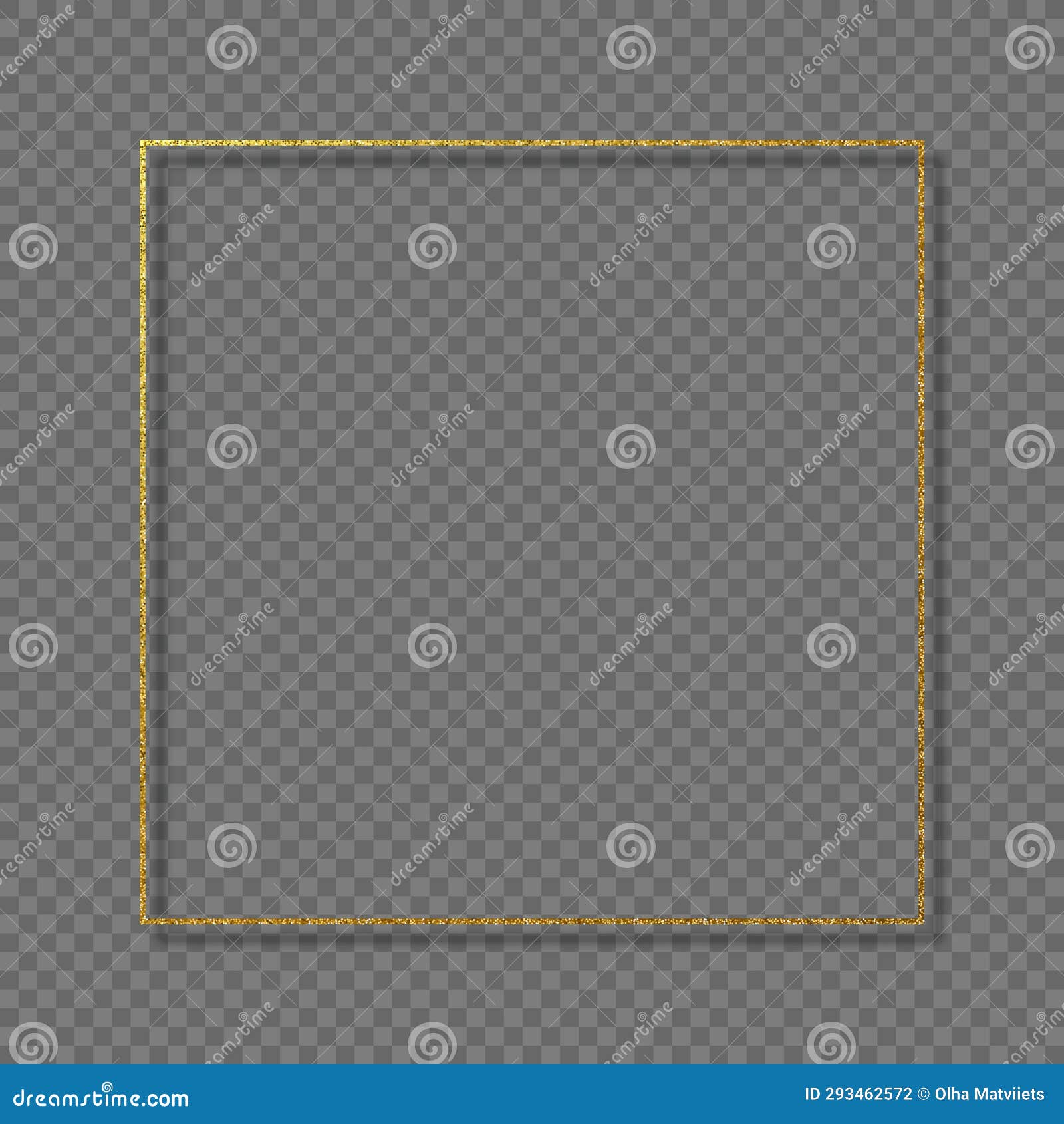 Vector Golden Glitter Square Frame Stock Vector - Illustration of ...