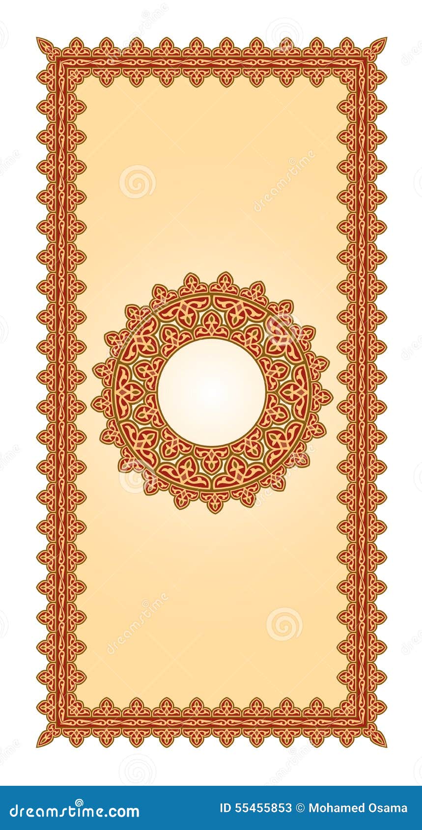 Vector Golden Islamic Art Ornaments Stock Illustration - Illustration ...