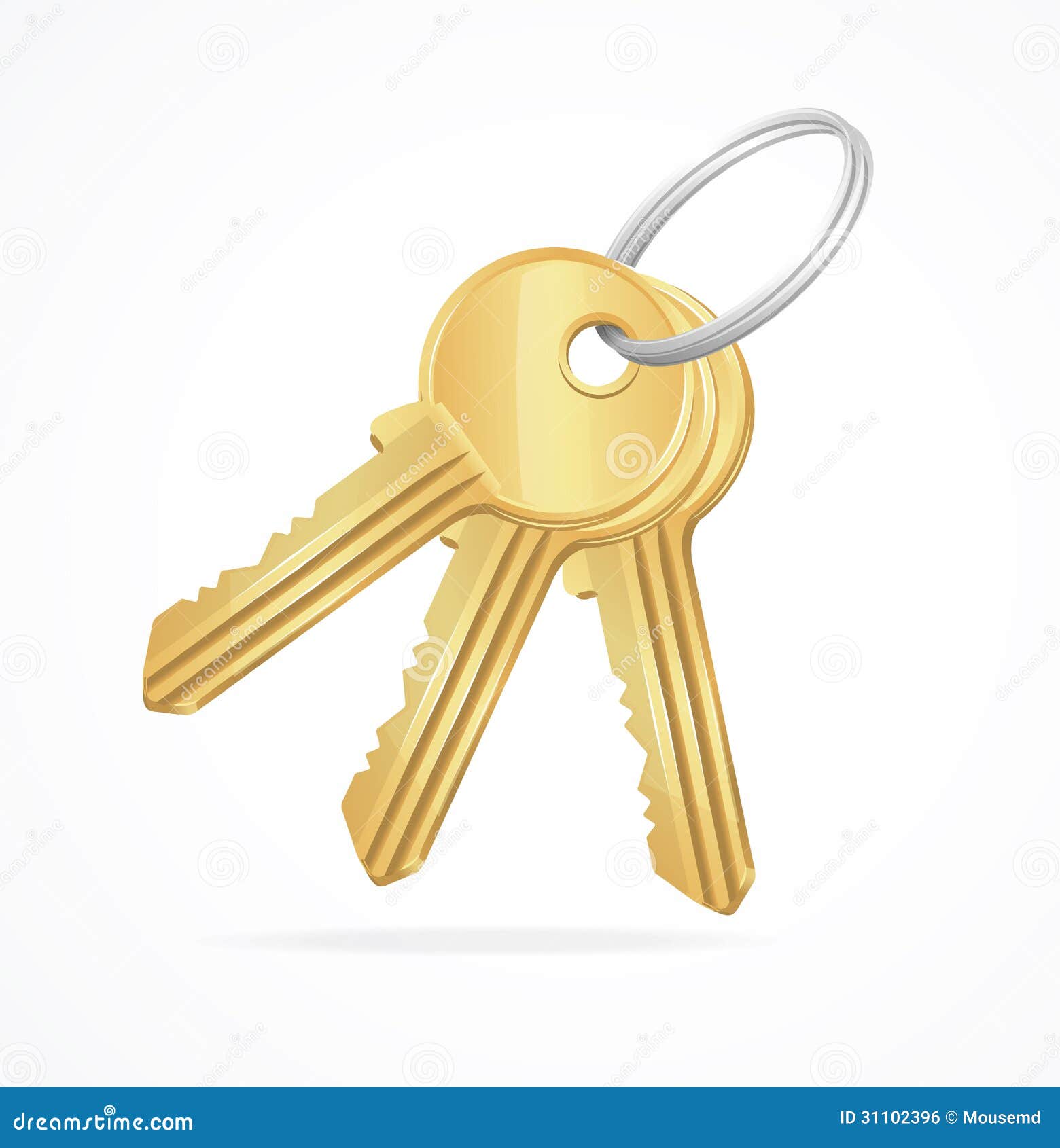 Vector Golden Keys bunch stock vector. Illustration of background ...