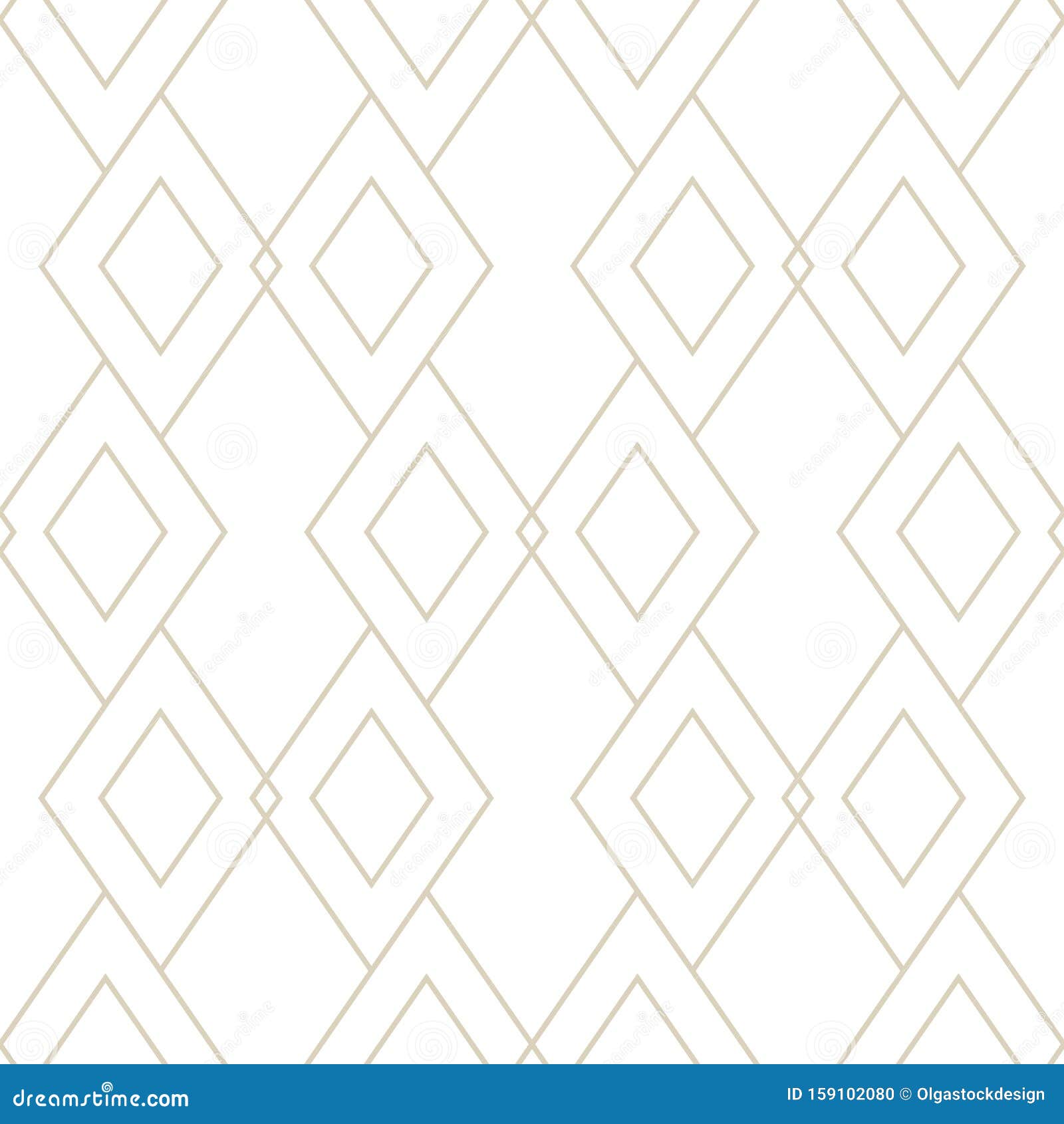 Vector Golden Linear Texture. Geometric Seamless Pattern with Diamond ...