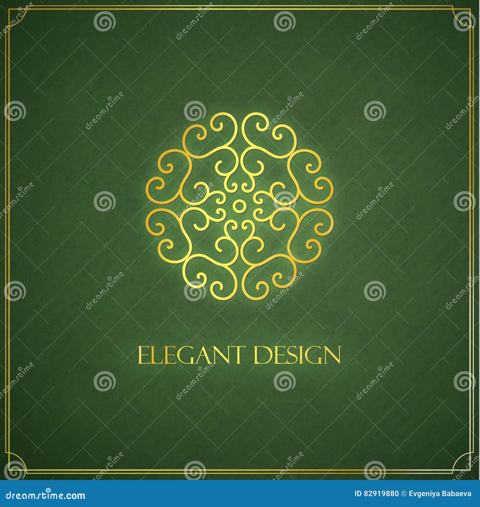 Vector Golden Logo Template. Stock Vector - Illustration of crest ...