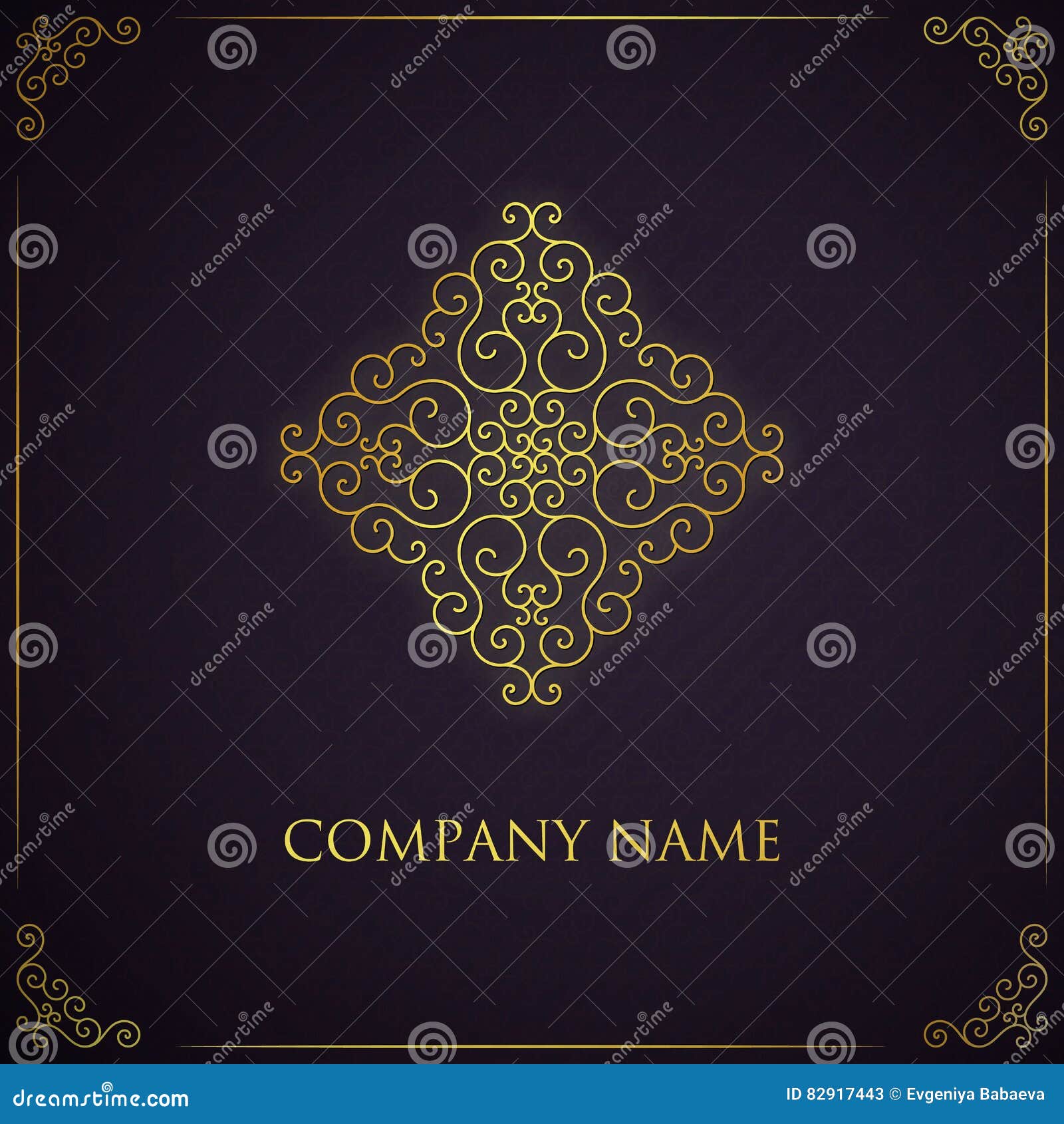 Vector Golden Logo Template. Stock Vector - Illustration of emblem ...