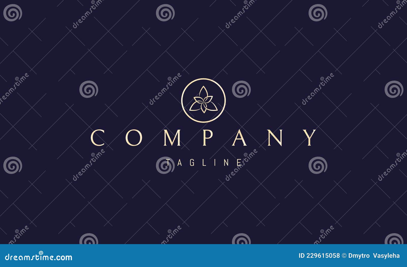 Vector Golden Logo on Which an Abstract Image of a Pattern of Three ...