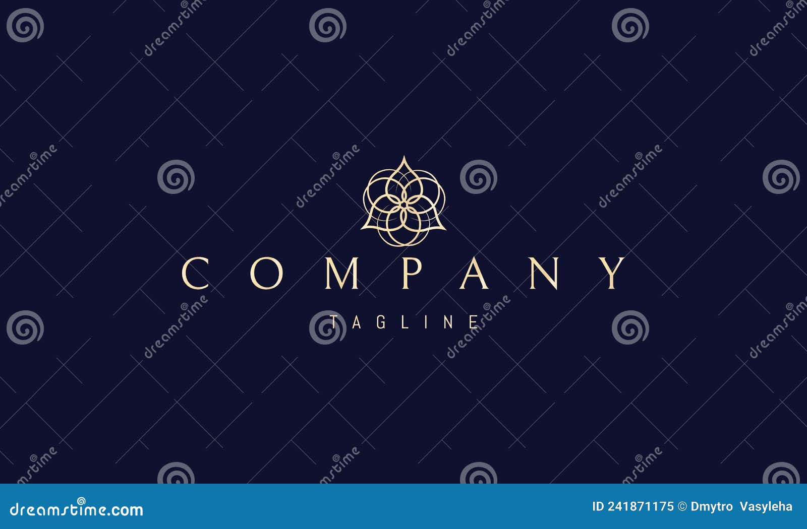 Vector Golden Logo on Which an Abstract Image of a Trinity Symbol in ...
